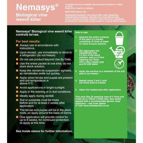 Vine Weevil Nematodes for 12m² or 100m²